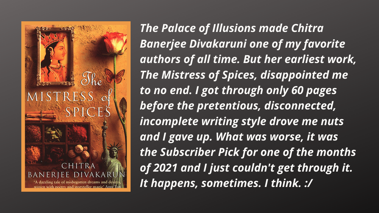 mistress-of-spices – The Melodramatic Bookworm